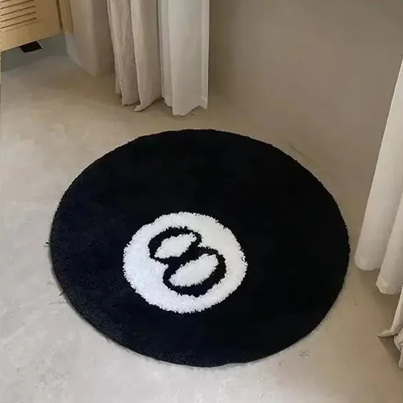 Simulation-Billiards-8-Ball-Rug-Round-Tufting-Soft-Chair-Pad-Anti-slip ...