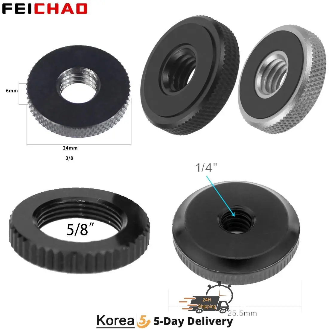 1x-Hot-Shoe-Mount-Accessories-Metal-Nut-Flash-Speedlite-Cold-Shoe ...