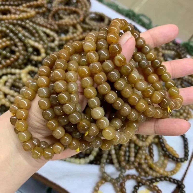 Hetian-eker-kahverengi-ye-im-boncuk-bilezik-bilezik-degrade-renk-Qiemo ...