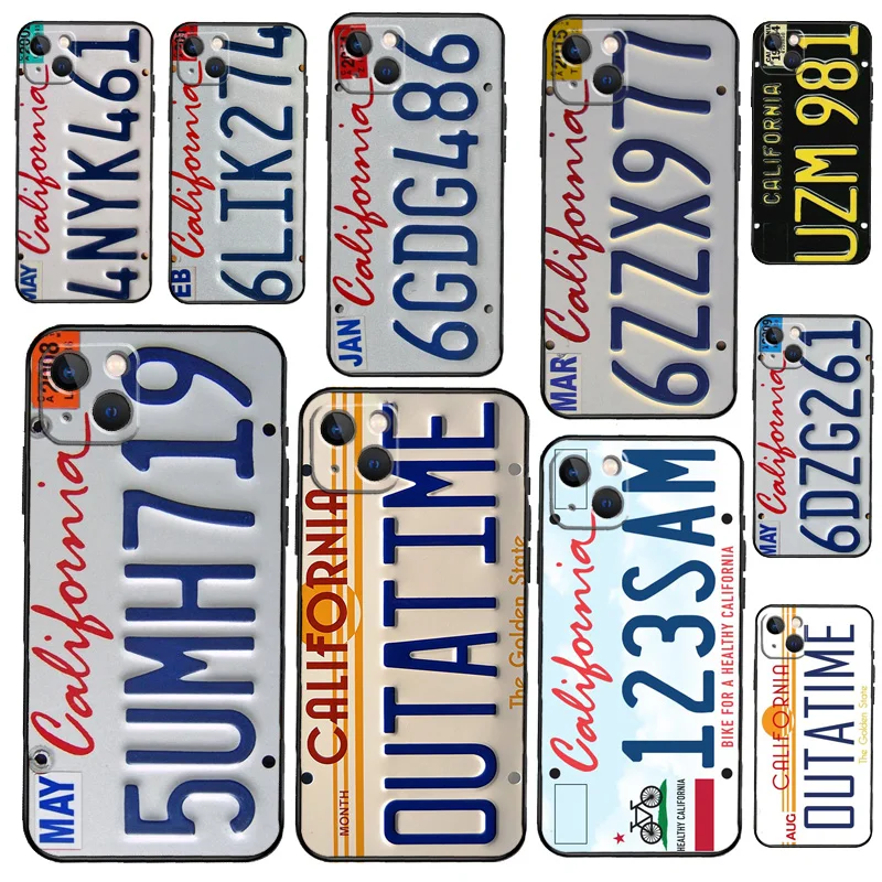 PLATE LICENSE CALIFORNIA Phone Case on For iPhone 13 12 11 14 15 16 Pro ...