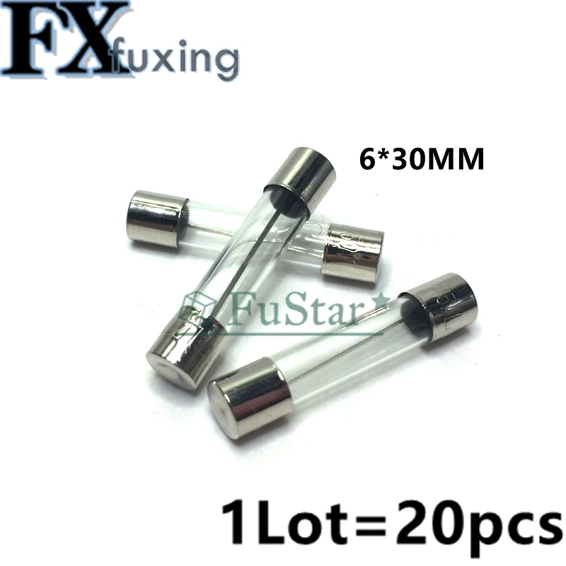 20Pcs-6x30mm-Fast-Quick-Blow-Glass-Tube-Fuse-Assorted-Kit-Fast-Blow ...