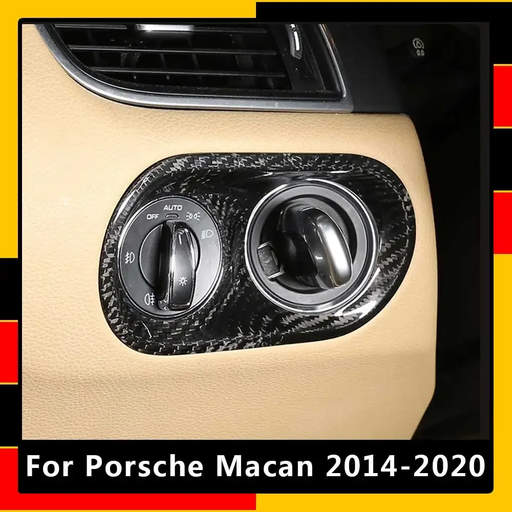 For-Porsche-Macan-2014-2020-Real-Carbon-Fiber-Accessories-Front ...