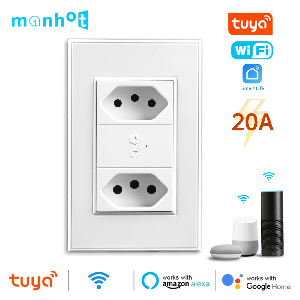 Tuya-Wifi-Zigbee-Smart-Brazil-Plug-Socket-Brazilian-Wall-Outlet-10A-20A ...
