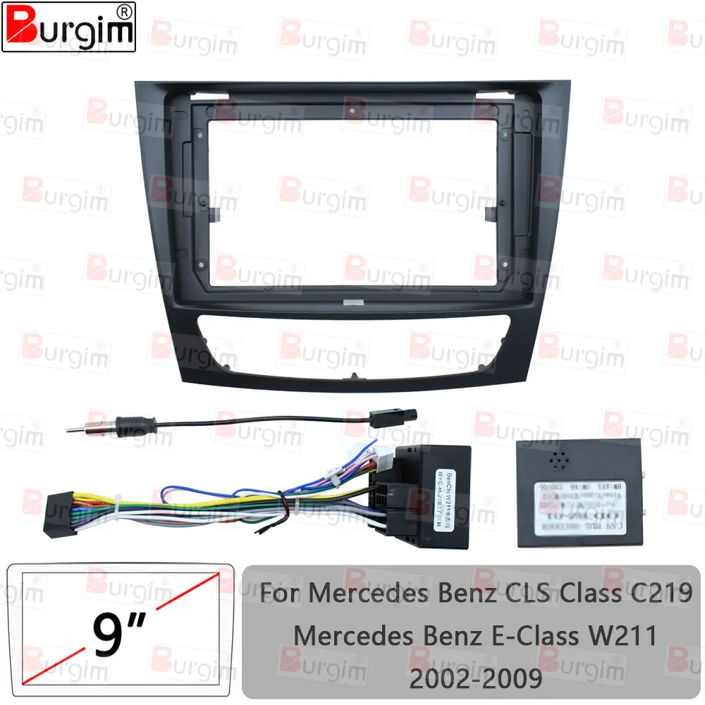 Car-Radio-Fascias-Frame-For-Mercedes-Benz-E-Class-W211-CLS-Class-C219-9 ...