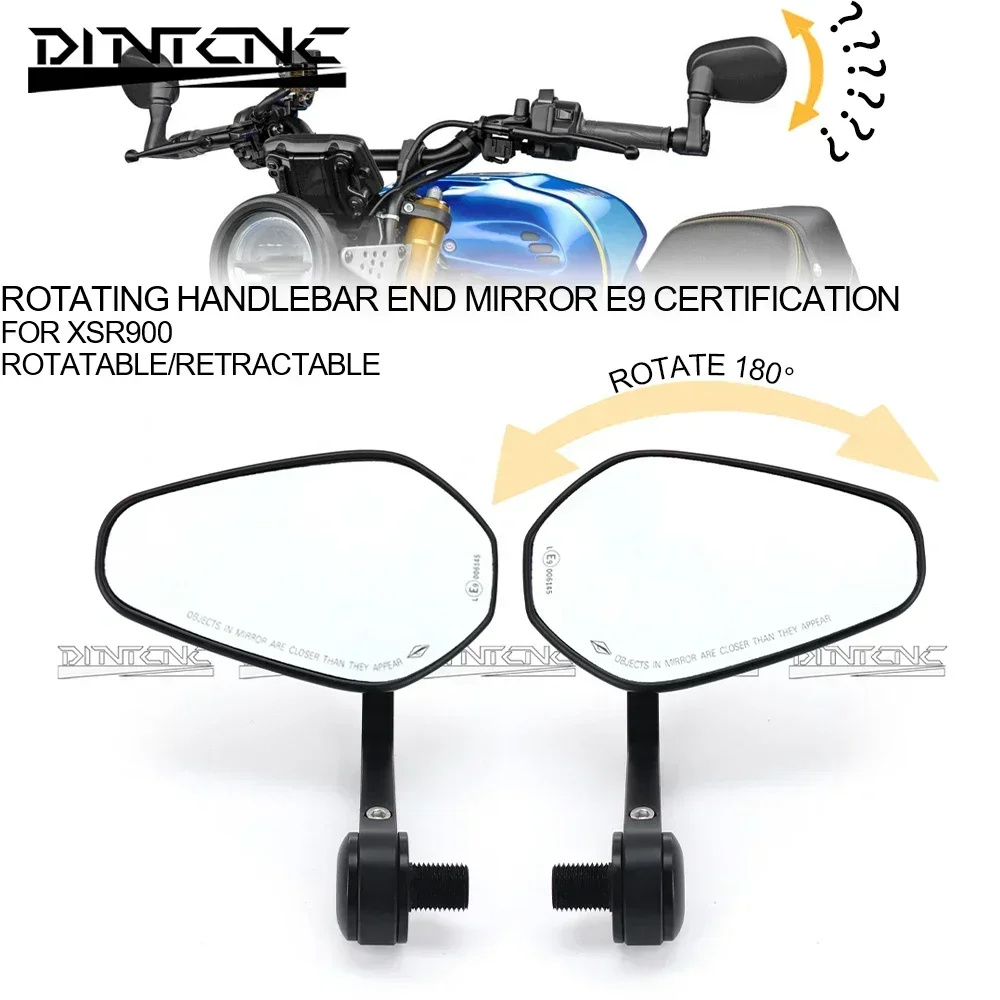 For-YAMAHA-XSR900-2022-2024-Handlebar-End-Mirror-Rotatable-Shrink-E9 ...
