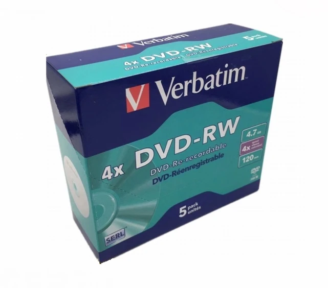 Wholesale Verbatim Dvd-rw Dvd-re Recordable 4.7gb 4x 120min 5pack ...