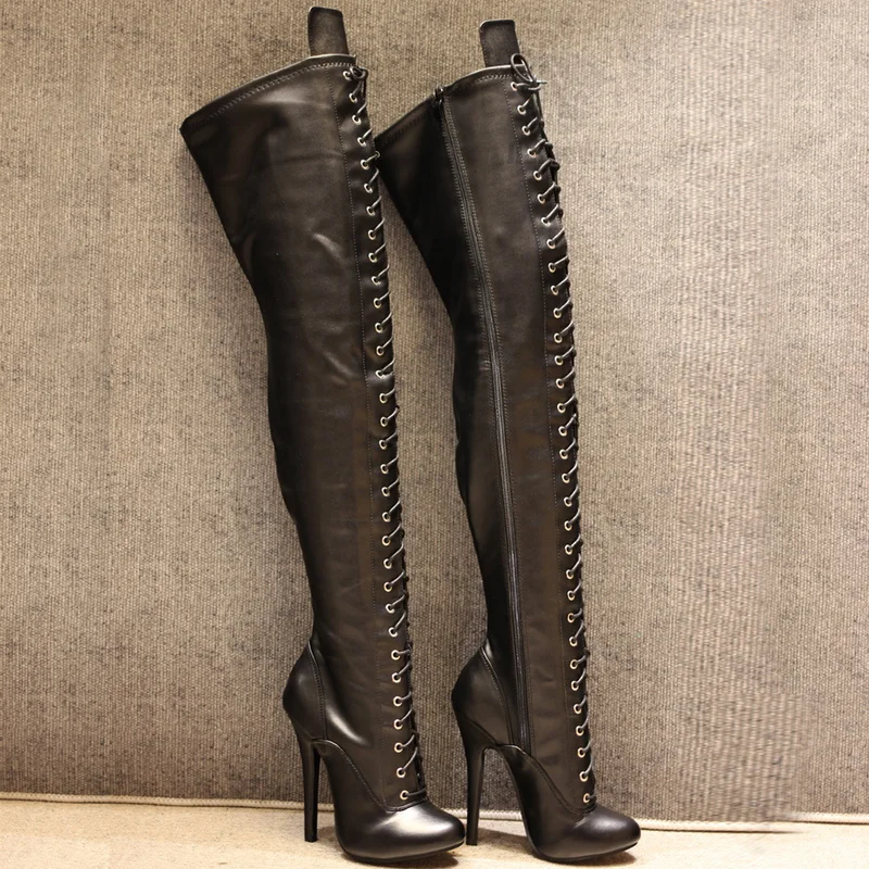 FHC-14cm-High-Heels-Women-Crotch-Thigh-Boots-Sexy-Fetish-Long-Botas-Man ...