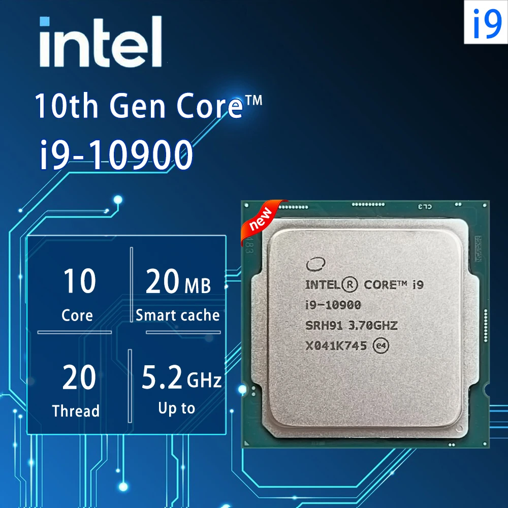NEW-Intel-Core-i9-10900-3-8GHz-Ten-Core-20-Thread-CPU-Processor-L3-20MB ...