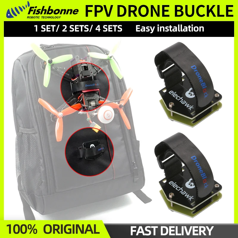 1/2/4 SETS FISHBONNE FPV DIY Drone Bag Backpack Hanging Buckle Hook ...