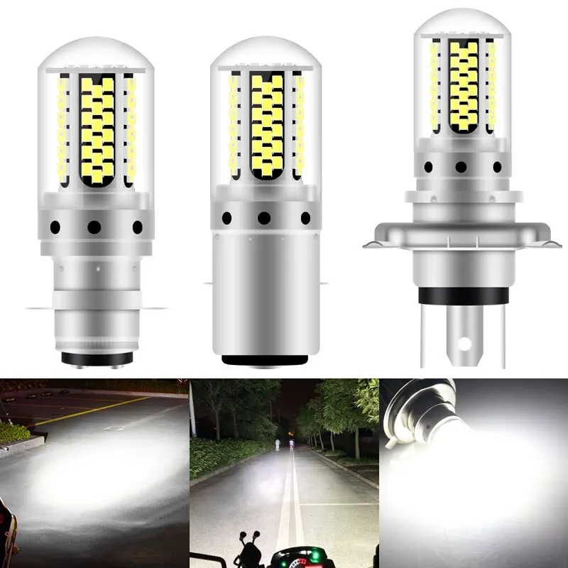 1PCS Motorcycle Headlight H4 Moto H6 BA20D P15D Lamp 12V 6000K 108Pcs ...