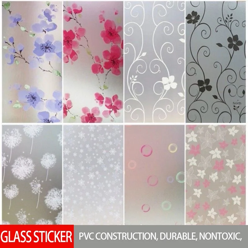 PVC-Self-adhesive-Frosted-Glass-Sticker-Toilet-Bathroom-Privacy-Sticker ...