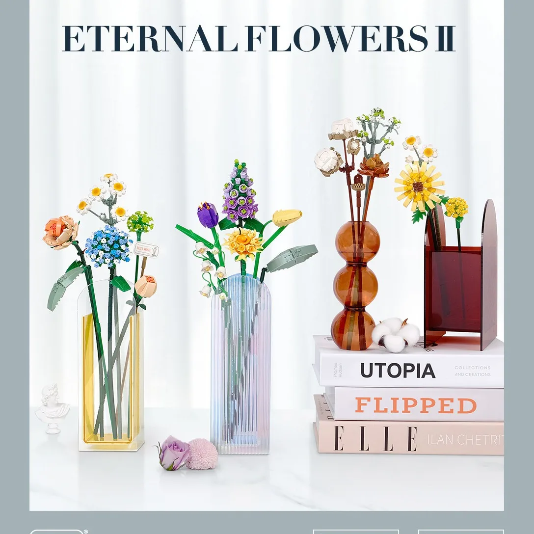 building-block-Flower-bouquet-building-blocks-eternal-flower ...