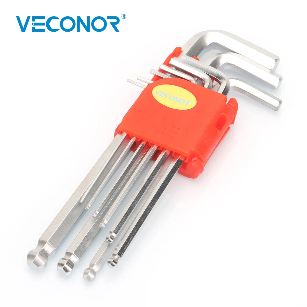 9-Pcs-Durable-Reinforced-Metric-Ball-Ended-Hex-Allen-Key-Wrench-Set ...