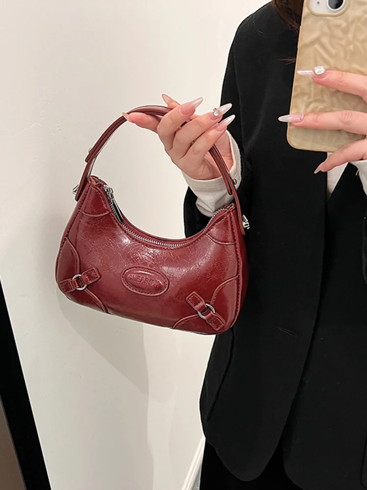 Texture-Versatile-Wine-Red-Handbag-For-Women-Fashionable-New-Letter ...