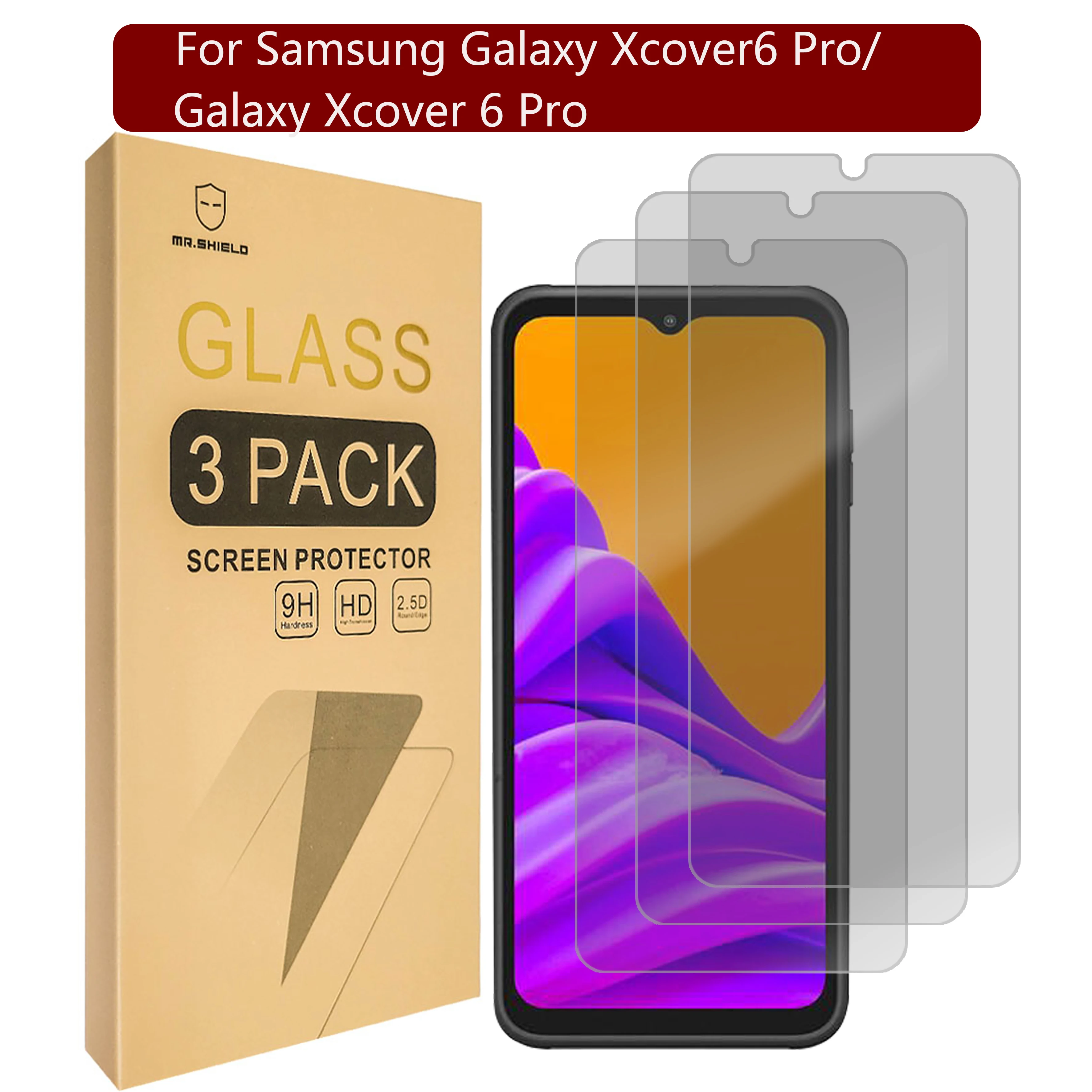 Mr.Shield [3-Pack] Privacy Screen Protector For Samsung Galaxy Xcover6 ...