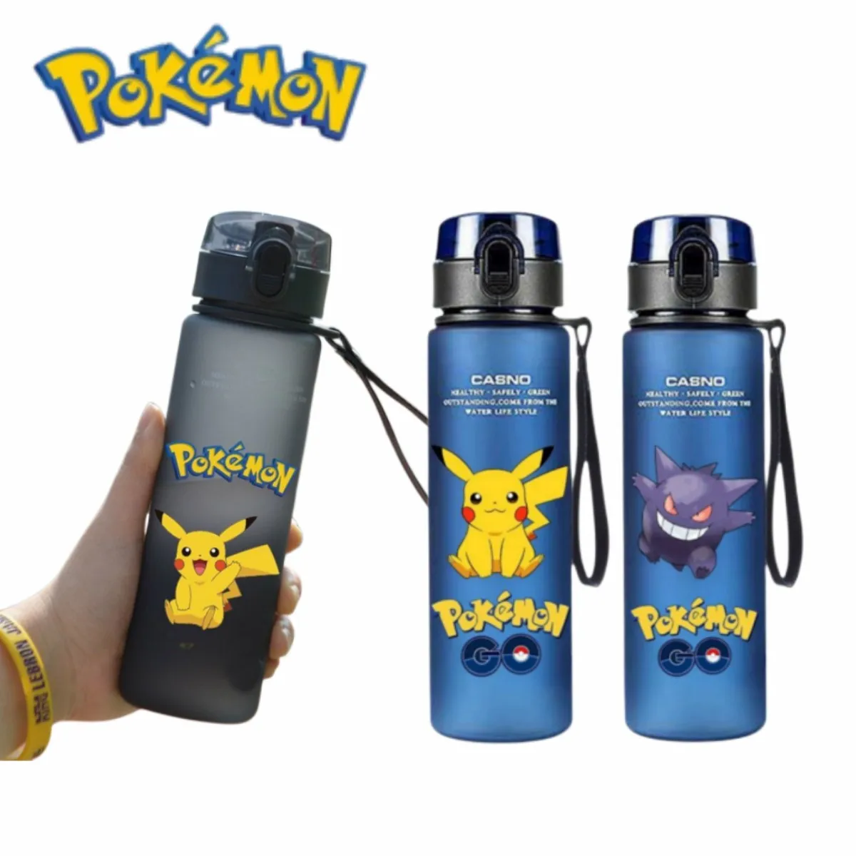 560ML-Pokemon-Anime-Water-Bottle-Pikachu-kawaii-kids-Portable-Plastic ...