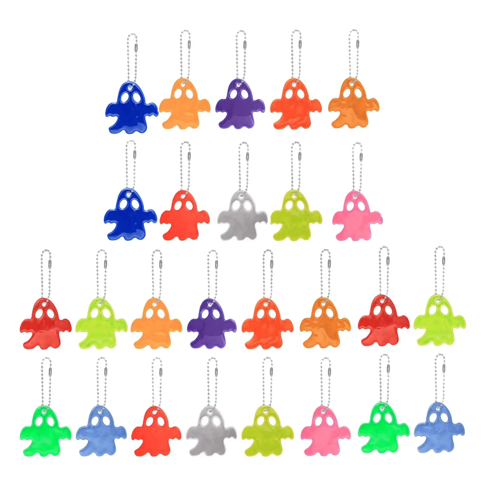 26Pcs/Set Safety Reflector Pendants Key Shape Reflective Gear Children ...