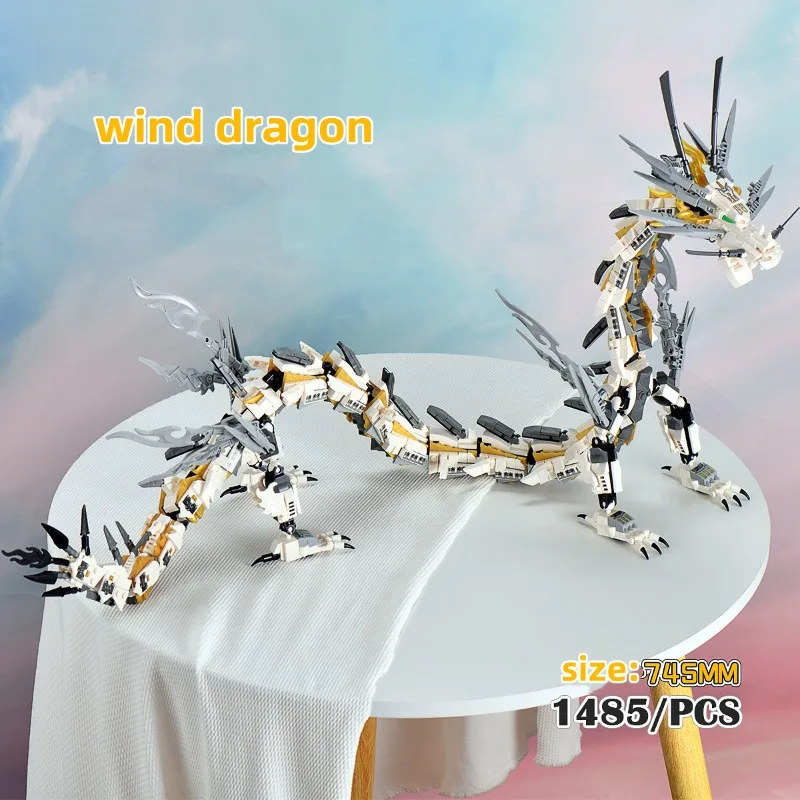 745mm-Chinese-dragon-blocks-action-figures-big-model-DIY-assembly ...