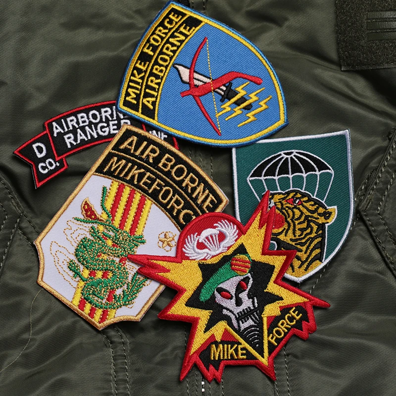 US Airborne Special Forces Mike Force Vietnam War Patch EMBROIDERY Iron ...