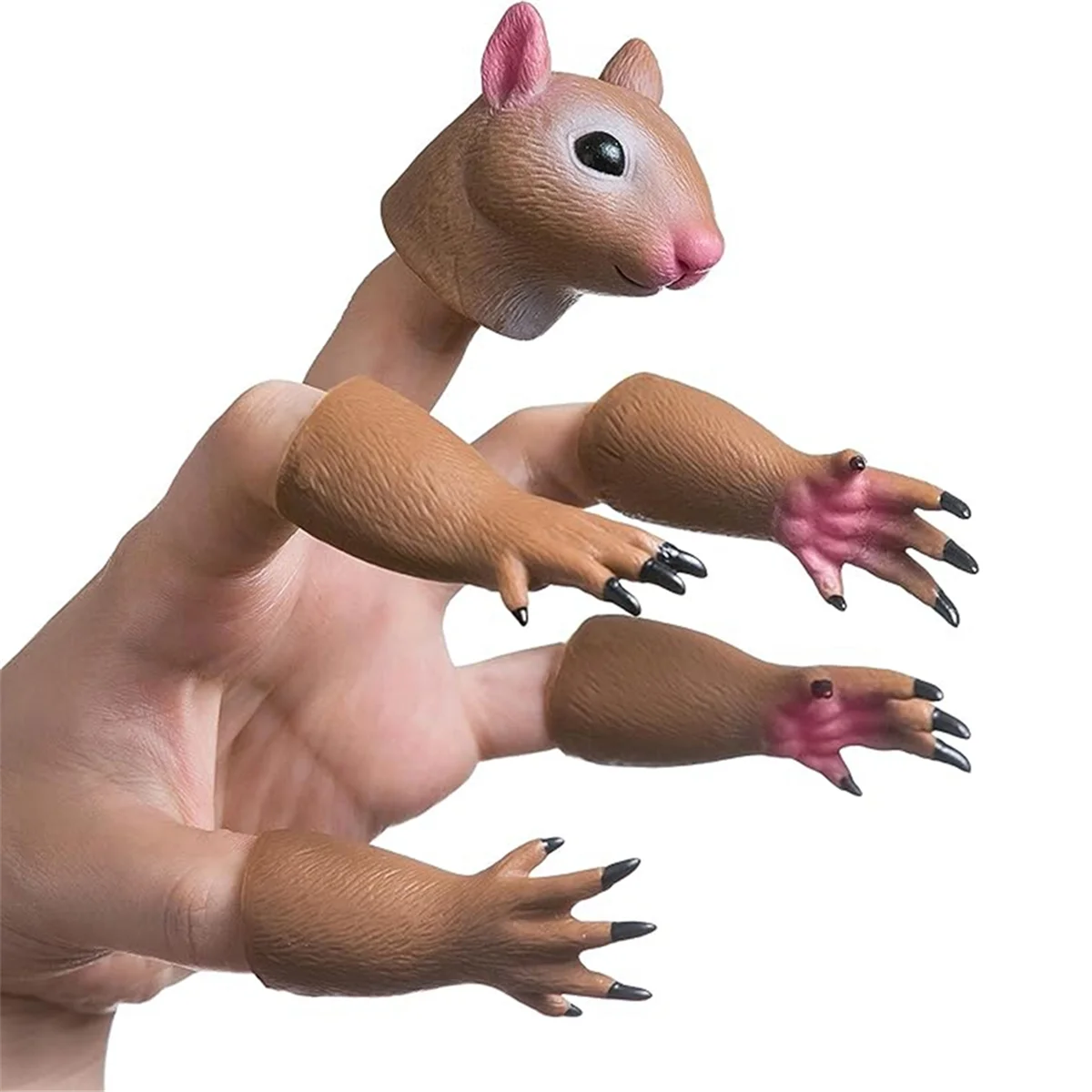 E-Squirrel-Finger-Puppet-Set-Animals-Puppet-Show-Theater-Props-Novelty ...
