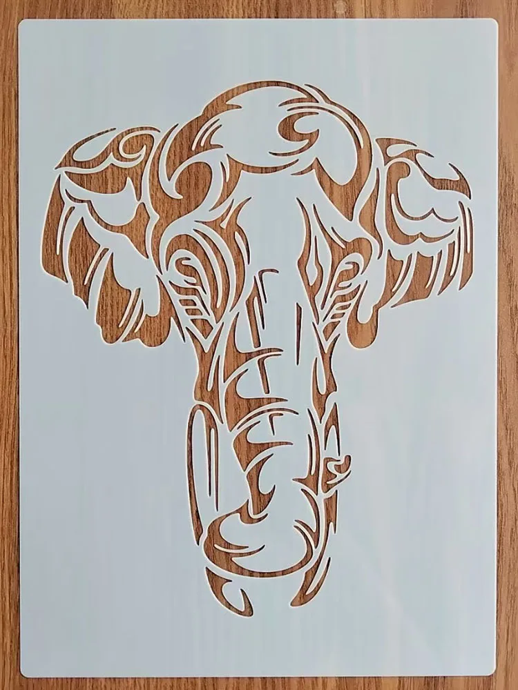 21-29Cm-Elephant-Template-For-Painting-Graphics-DIY-Stencils-Murals ...