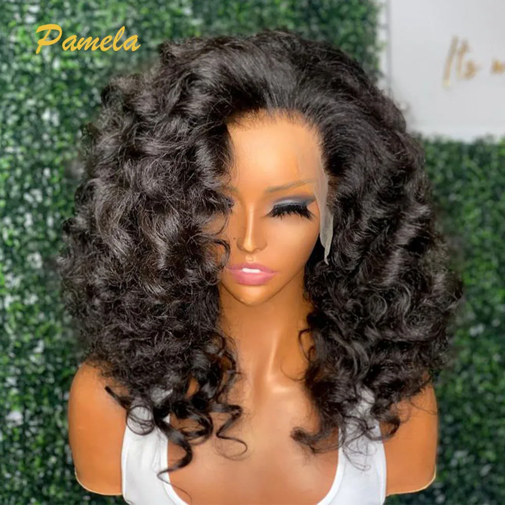 Perruque Lace Frontal Wig Brésilienne Naturelle, Cheveux Humains, Loose ...