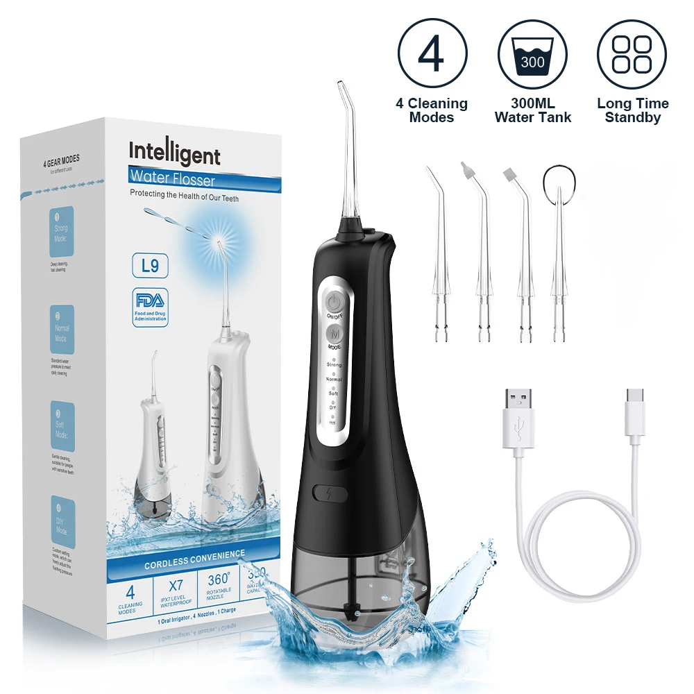 Oral-Irrigator-Dental-Water-Flosser-4-Mode-Portable-Dental-Water-Jet ...