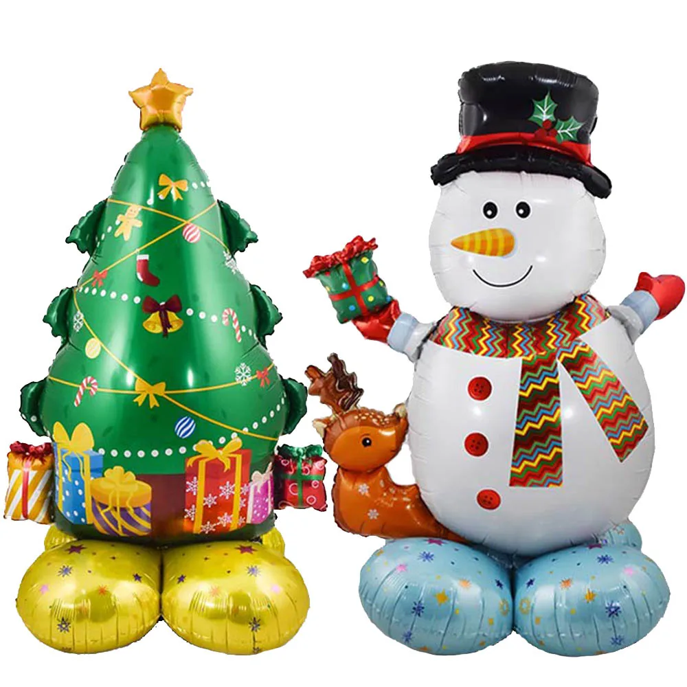 Large-Christmas-Snowman-Foil-Balloon-Standing-Christmas-Tree-Balloon ...