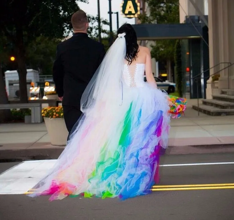 Rainbow Wedding Dress