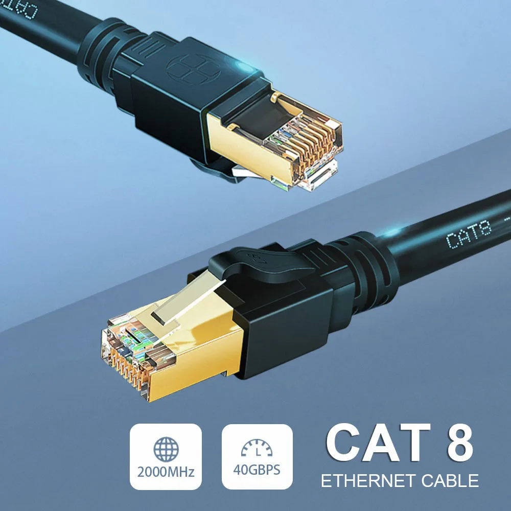 Pc Rj45 Cable Ethernet Cat 8 10m 30m 40gbps 2000mhz Lan Cable Internet ...