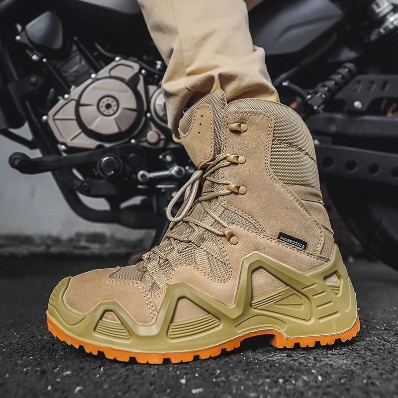 Topfight Green Mid Cut Men's Military Boot Size 39-46 Tactical Combat ...