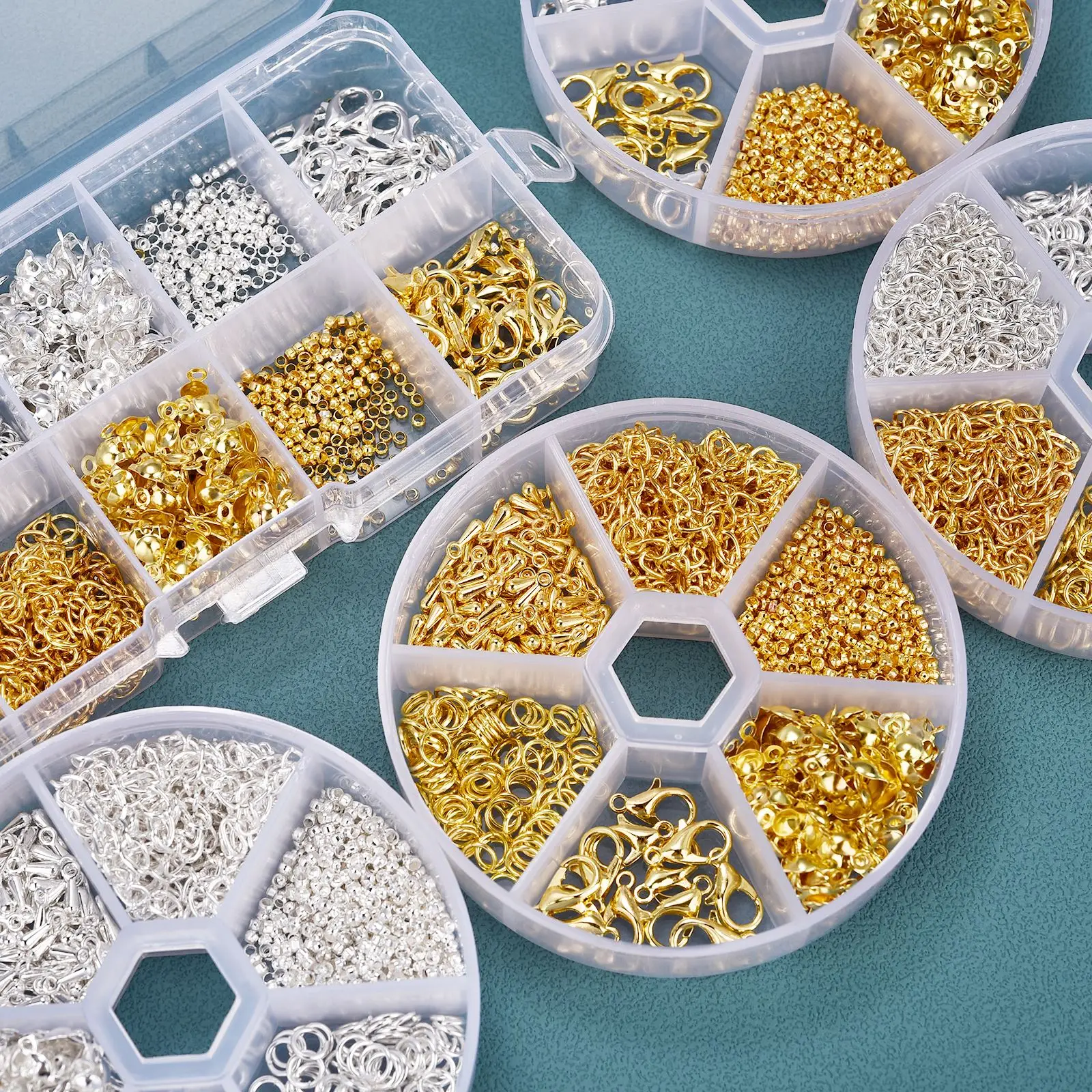 6/10 Grid Lobster Clasps Positioning Beads Box Set For Jewelry Making ...