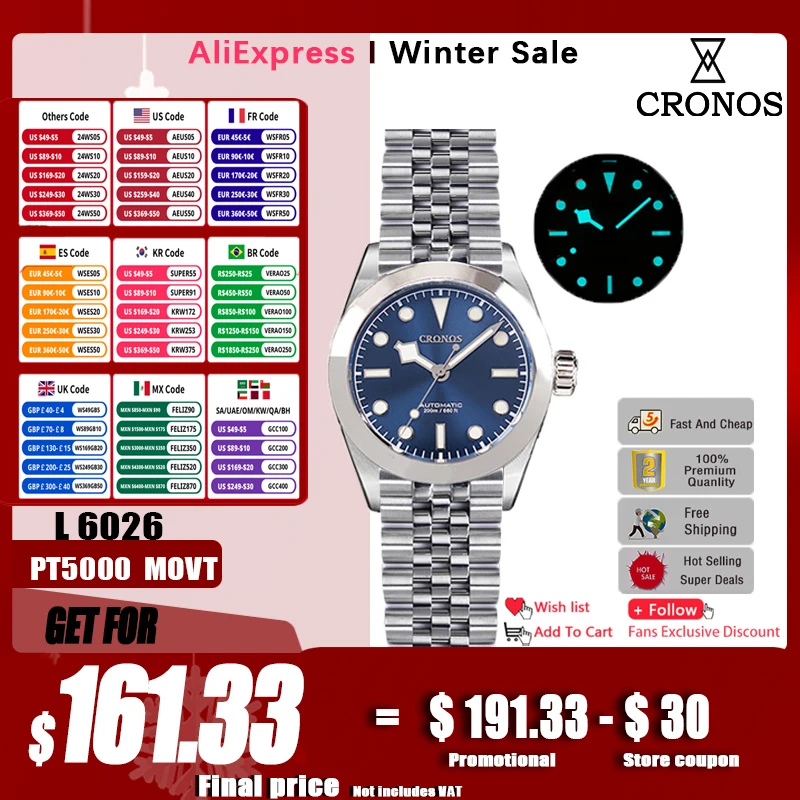 Cronos-BB39-PT5000-SW200-Dress-Mechanical-Men-s-Watches-Automatic ...