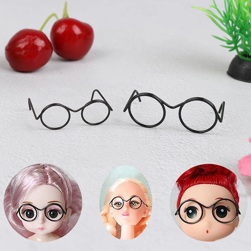 10Pcs-Fashion-Round-Frame-Lensless-Retro-Cool-Doll-Glasses-For-Doll ...