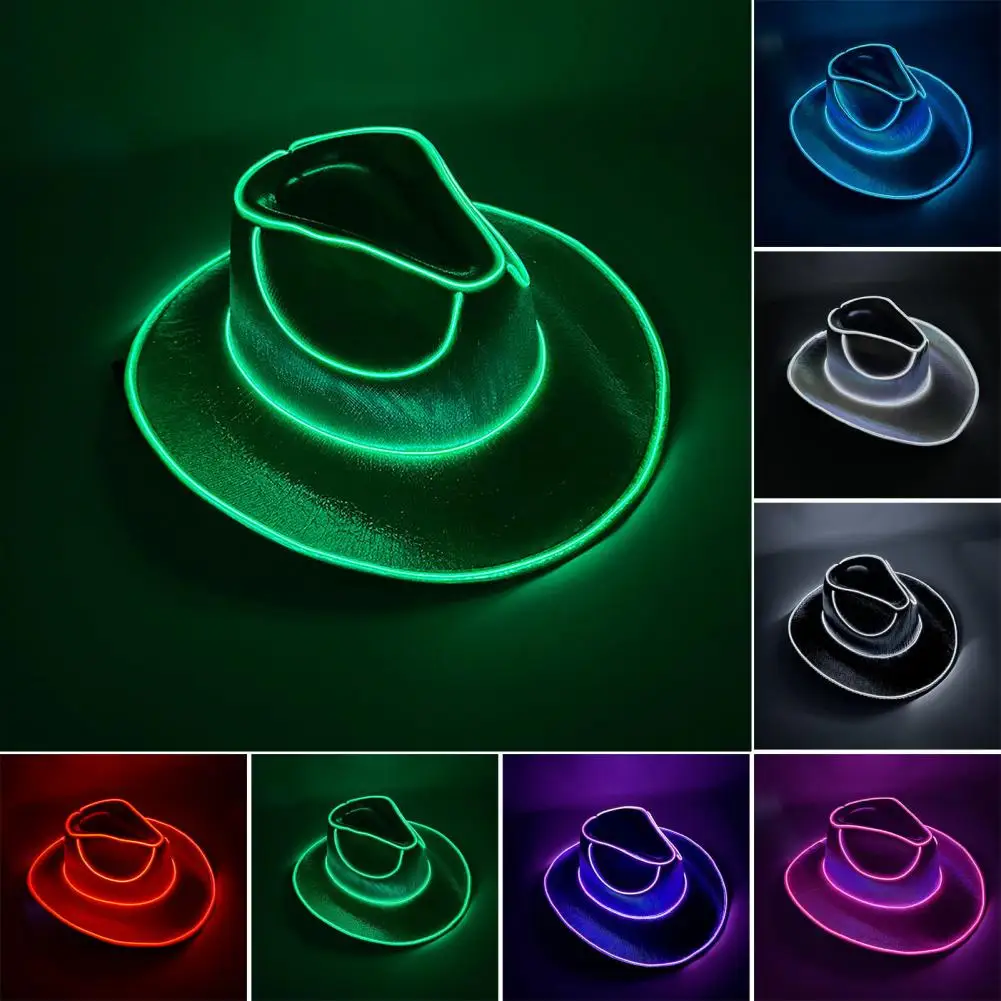 Sombrero-fluorescente-LED-gorra-de-vaquera-iluminada-LED-de-ne-n-inal ...