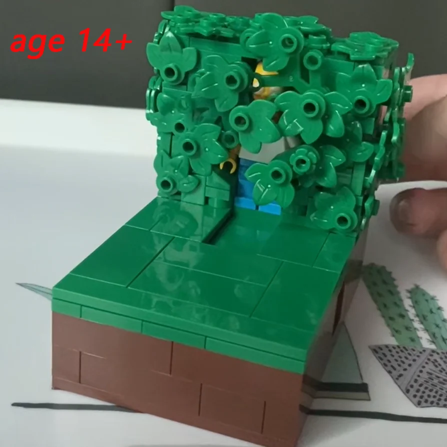 IN-stock MOC Building Block Homer Backing Into the Bushes Technology ...