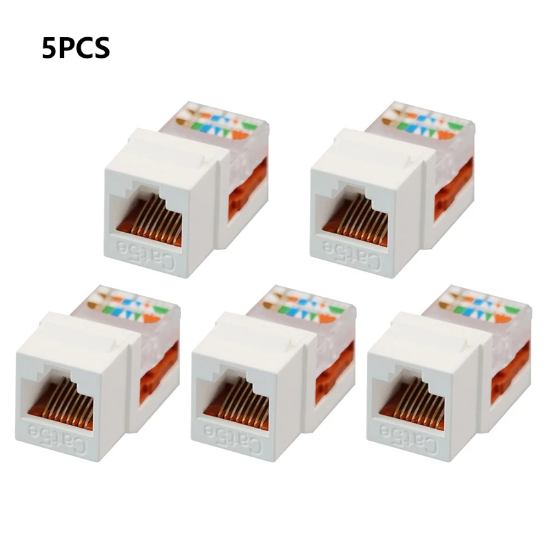 5pcs Tool-free CAT5E UTP Ethernet Network Module RJ45 Wall Plug Connector Information Socket ...