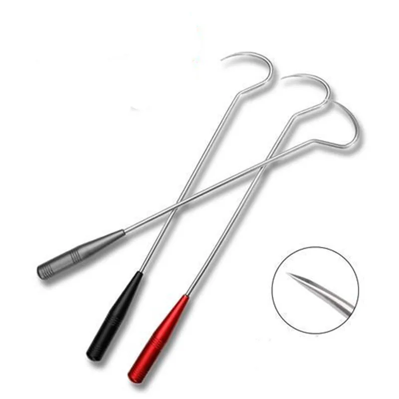 30-5CM-Aluminium-alloy-handle-Stainless-Steel-Ice-Fishing-Spear-Hook ...