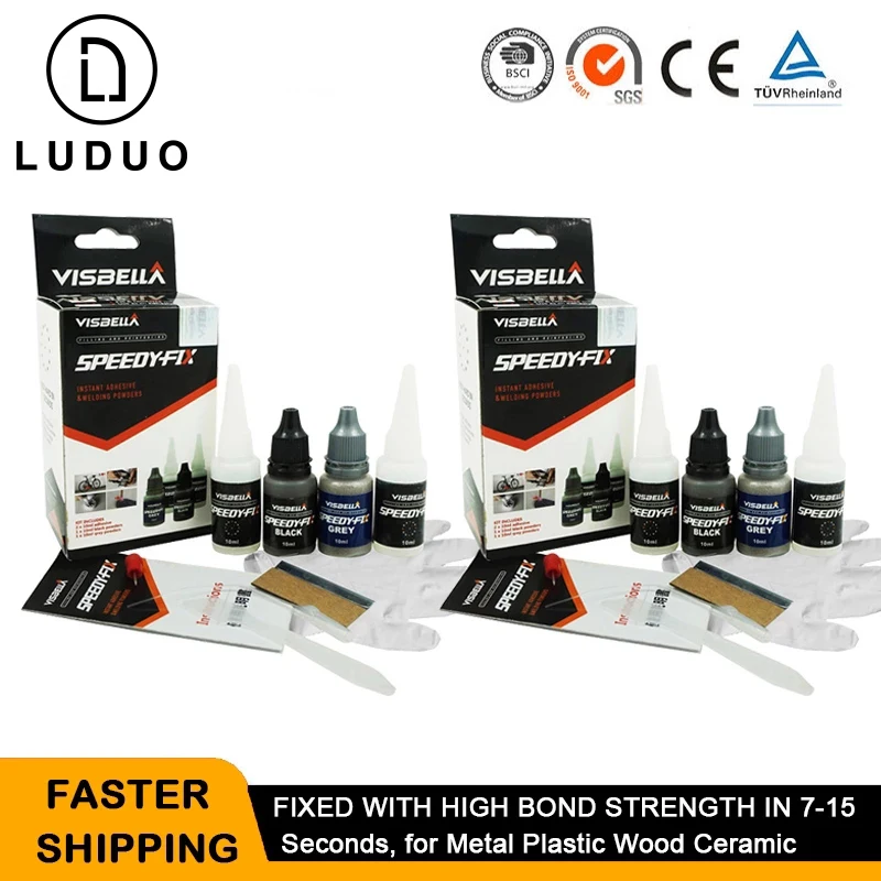 2pcs 7 Second Speedy Fix Quick Bonding Adhesive Powders for Metal Steel ...