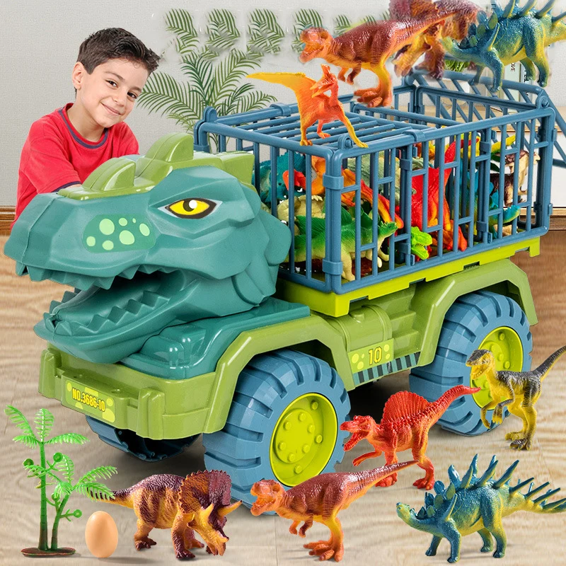 Dinosaur-Transport-Car-Dinosaur-Engineering-Vehicle-Carrier-Truck-Toy ...