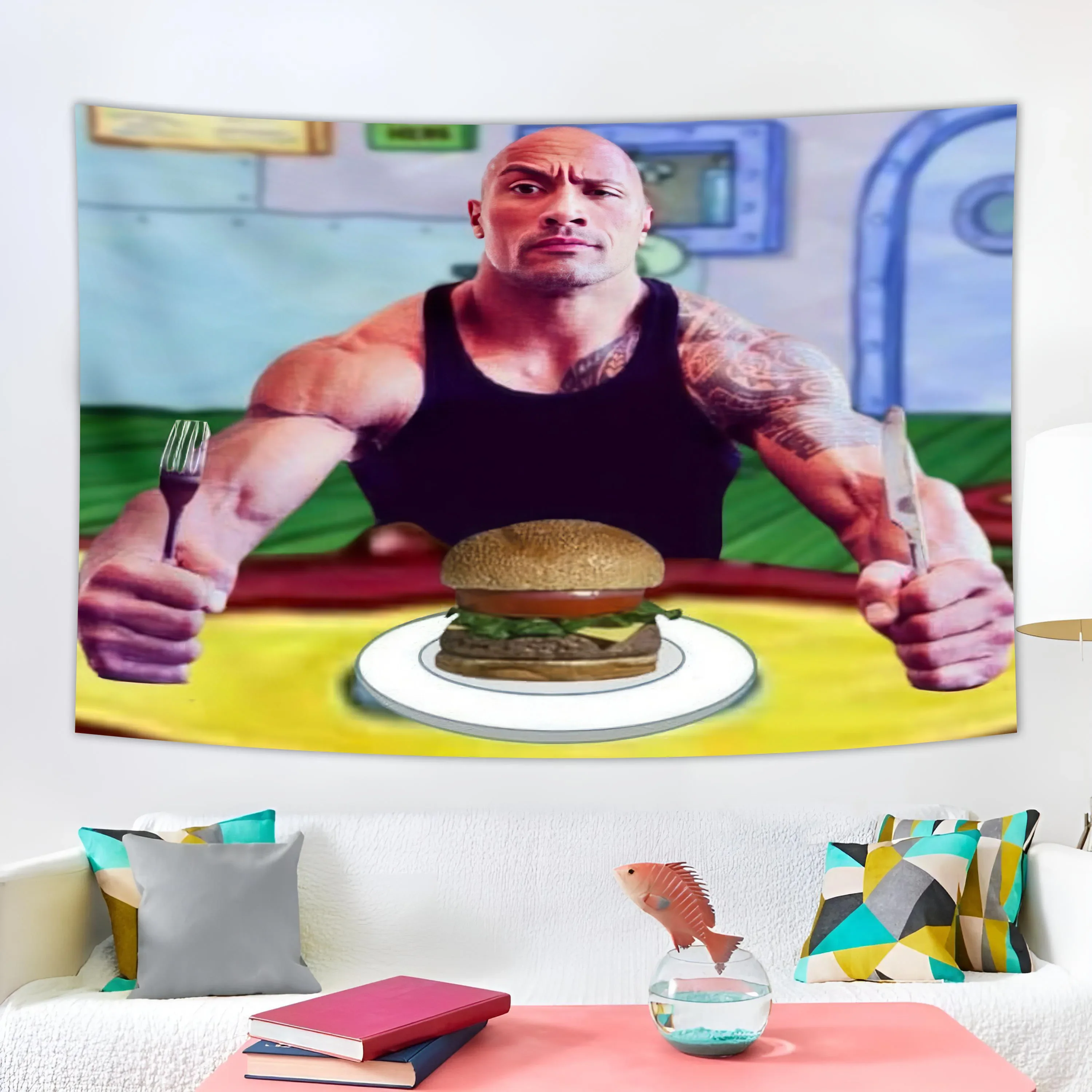Johnson Pancake Tapestry Hanging Funny Meme Home Décor Aesthetic Art ...