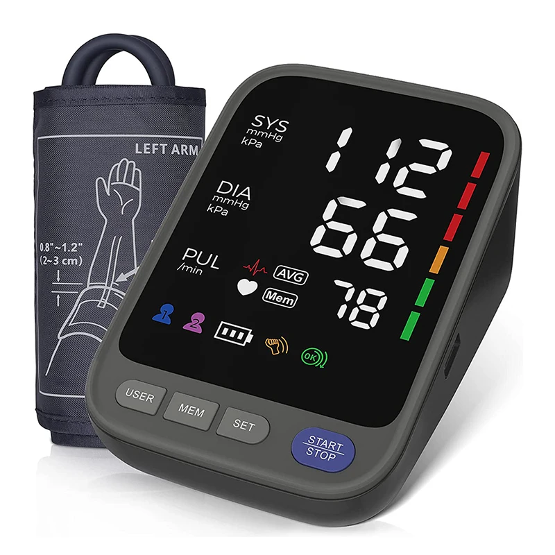 Kingclinic-New-LED-Blood-Pressure-Monitor-Rechargeable-Big-Screen ...