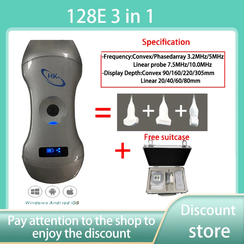 Sem-fio-Cor-Ultrassom-Doppler-Wifi-Convexo-Linear-Faseada-Array-Probe ...