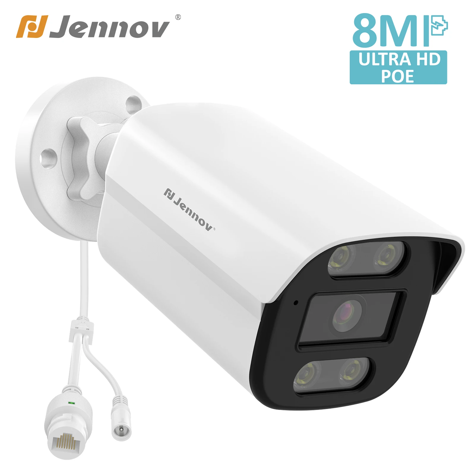 Jennov-8MP-4K-POE-IP-Camera-Outdoor-Two-Way-Audio-Home-Security-CCTV ...