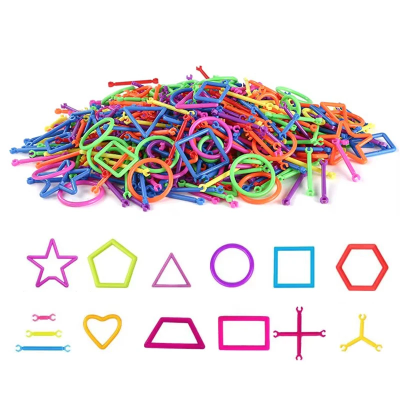 65~240pcs Kids DIY Building Blocks Stick Plastic Children Montessori ...