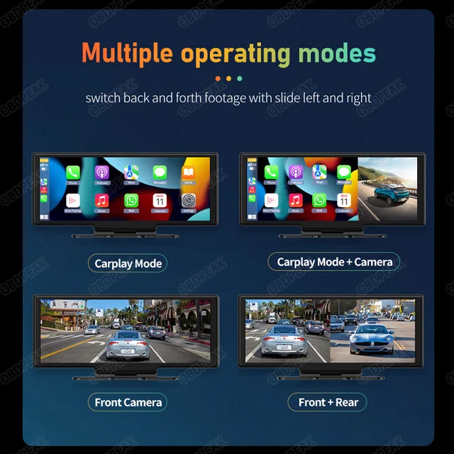 K2 Dual Lens Carplay & Android Auto Dash Cam Wifi 2160P Dashboard Car DVR GPS Navigation Video ...