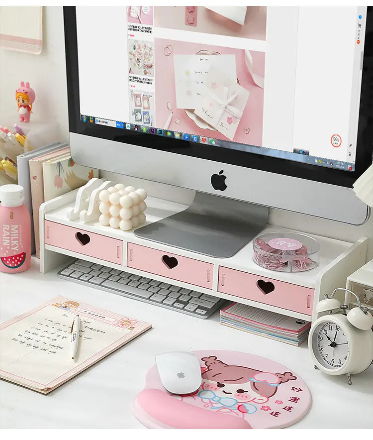 Nordic-Office-Computer-Monitor-Desktop-Stand-Neck-Guard-Monitor-Riser ...