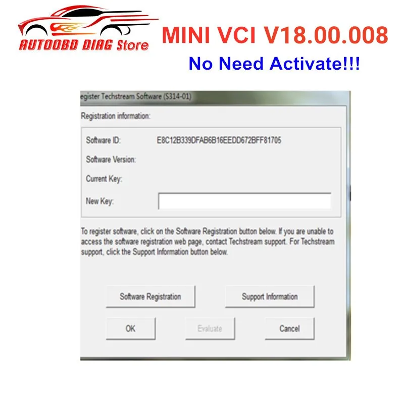 Unlock Version Mini VCI Techstream V18.00.008 J2534 Interface Software ...