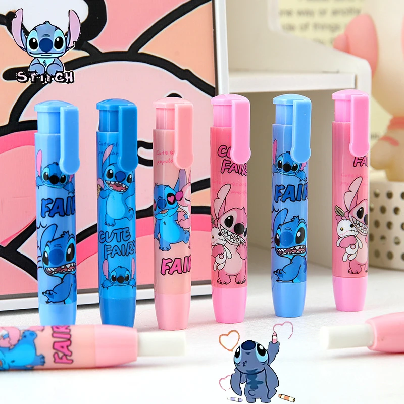 MINISO-Stitch-Creative-Press-Eraser-Cartoon-Pencil-Eraser-Anime-Figure ...