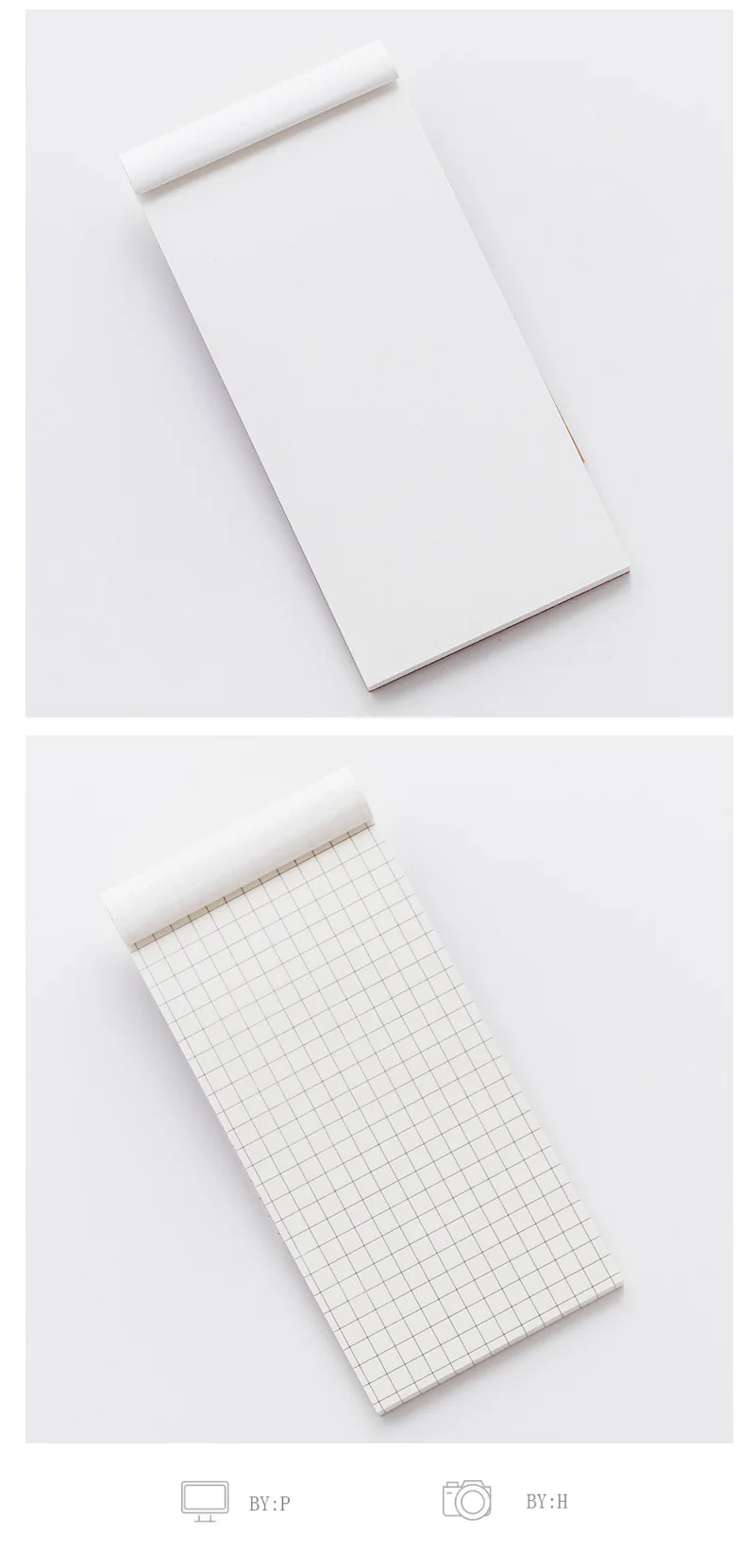 50 feuilles de bloc notes déchirable Papier brun portable Blocs notes ...